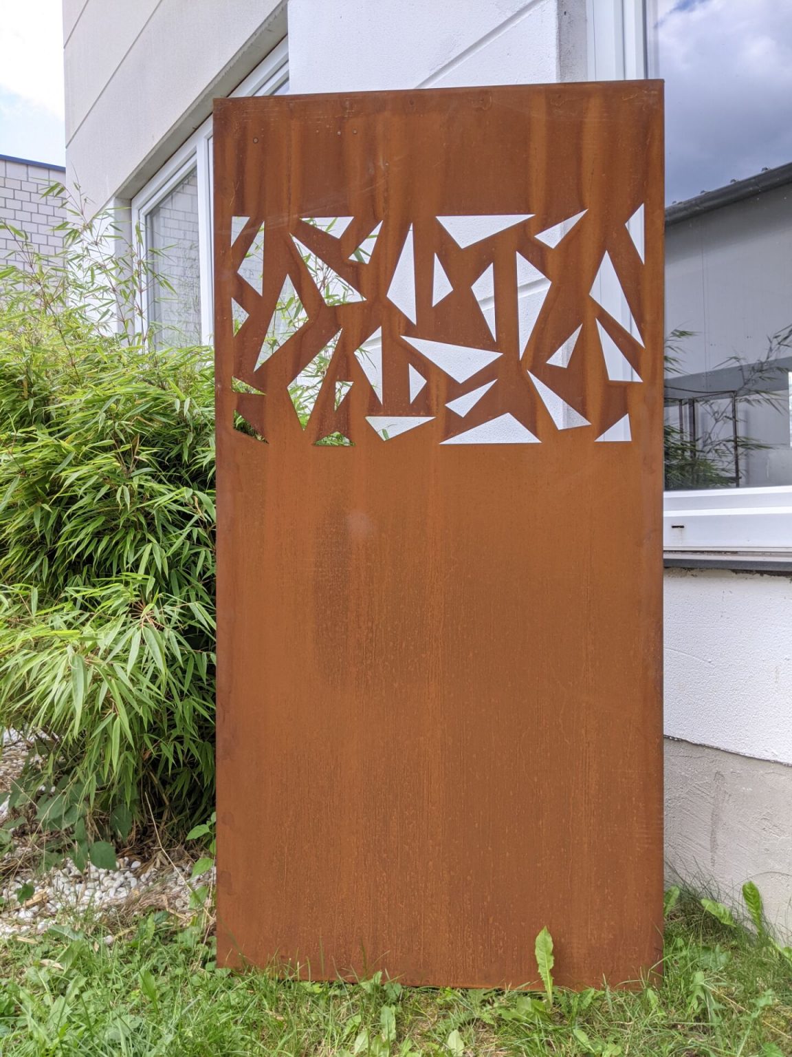 Edelrost Garten Sichtschutz aus Metall 1mm Rost Sichtschutzwand - Sino ...